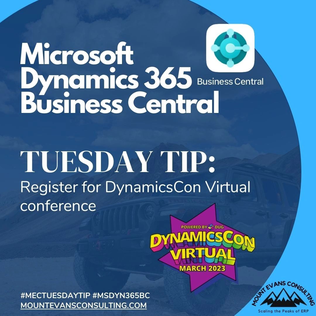 Microsoft Dynamics 365 Business Central: register for DynamicsCon